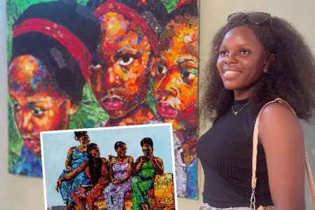Gift Osague, TRANSIT Artist Foundation resident with her first ...